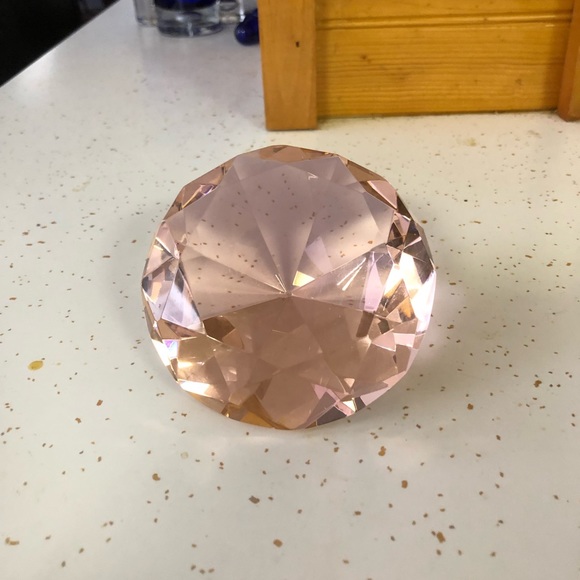 Accents | Pink Glass Gemstone Paperweight | Poshmark